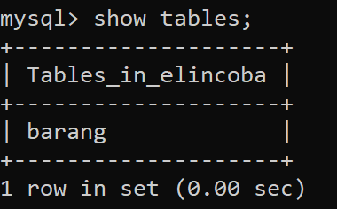 Tutorial Tahap 1 : Cara Membuat dan MenampilakanTable di MySQL