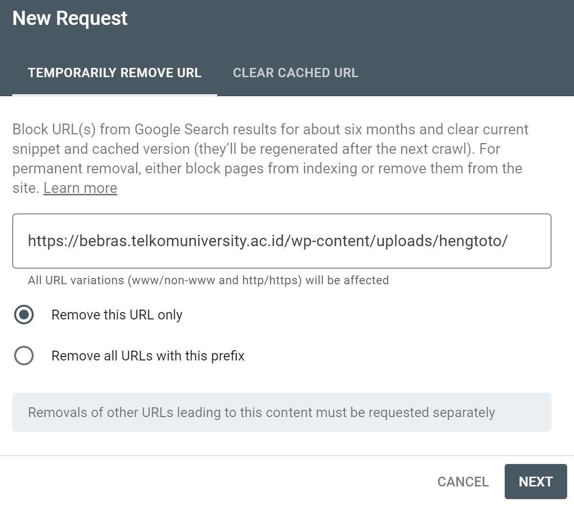 Simak Tutorial Removal URL di Google Search Console | meilinaeka's blog